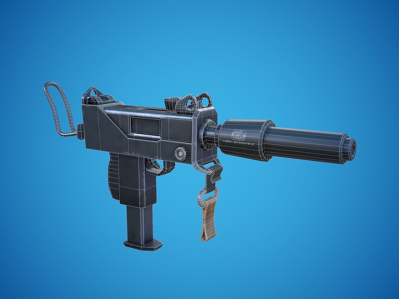 3D model Fortnite Fan art gun VR / AR / low-poly | CGTrader
