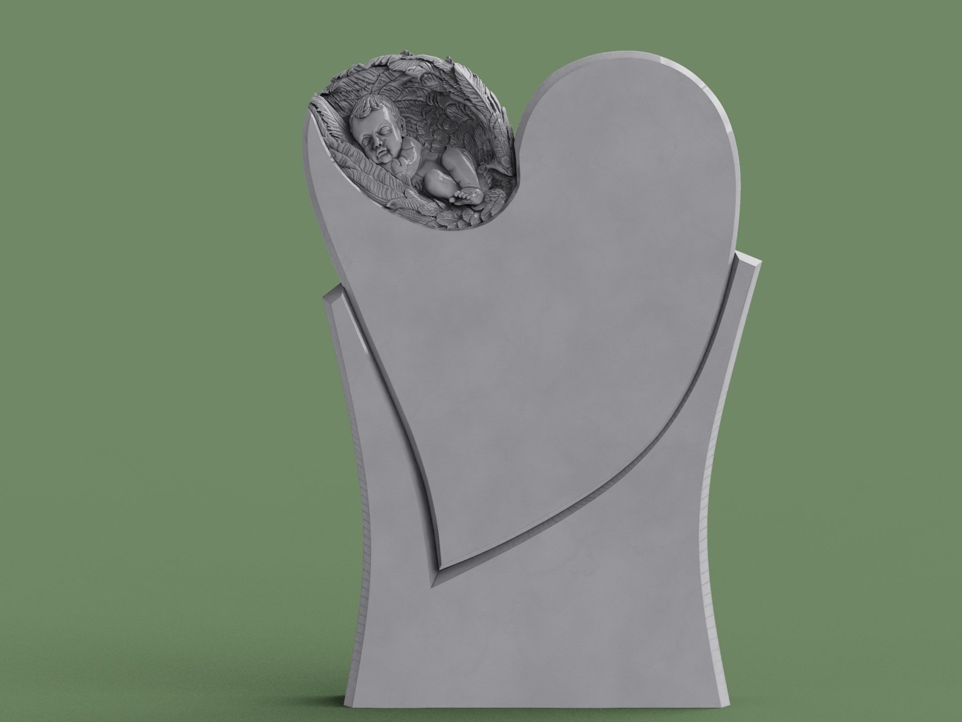 Sleeping Baby Angel Monuments 3D model 3D printable | CGTrader