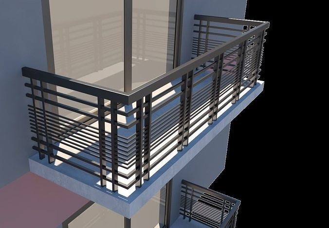3D model Steel Verandah railing 3D model VR / AR / low-poly | CGTrader