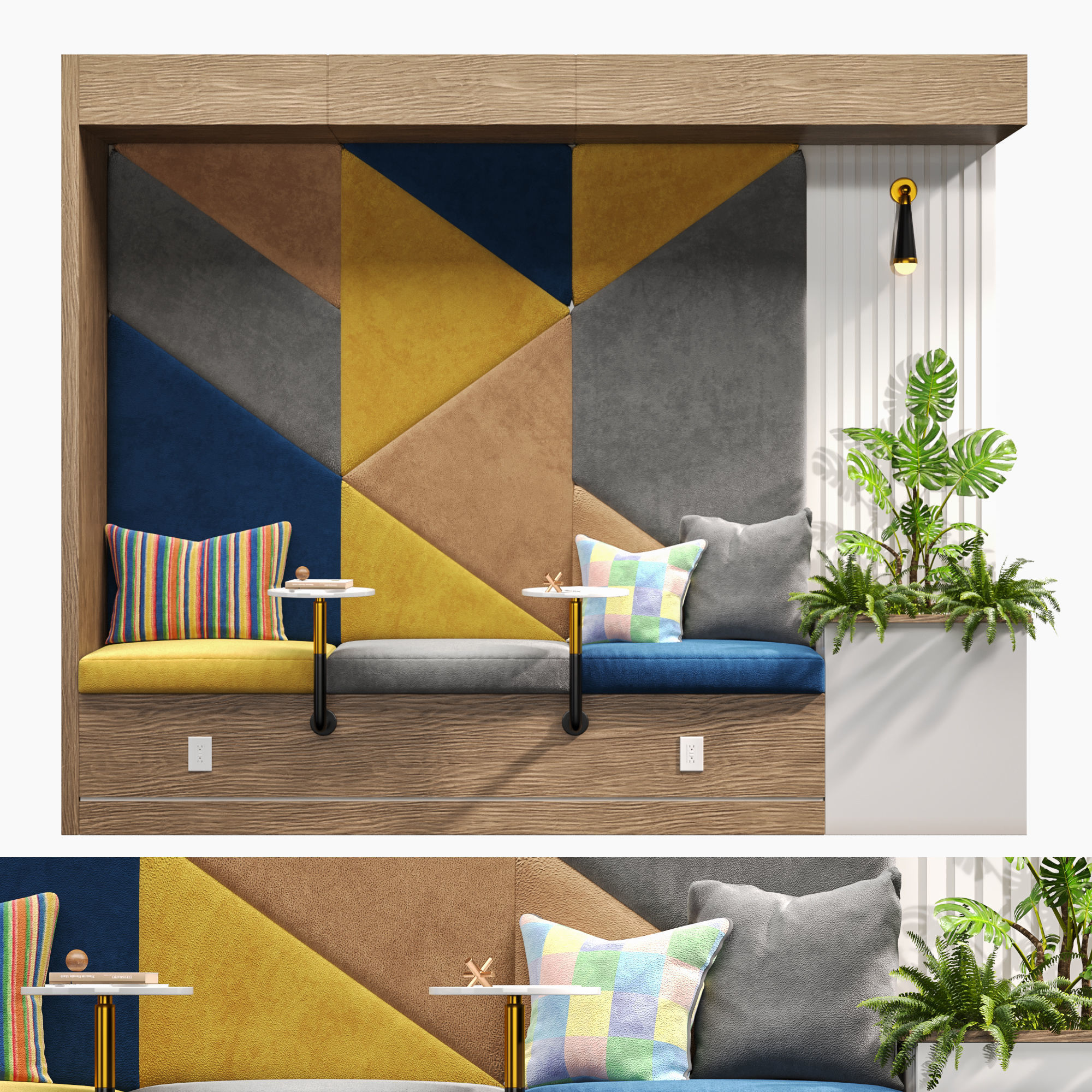 Restaurant And Office loby Soft Seating 10 3D model | CGTrader