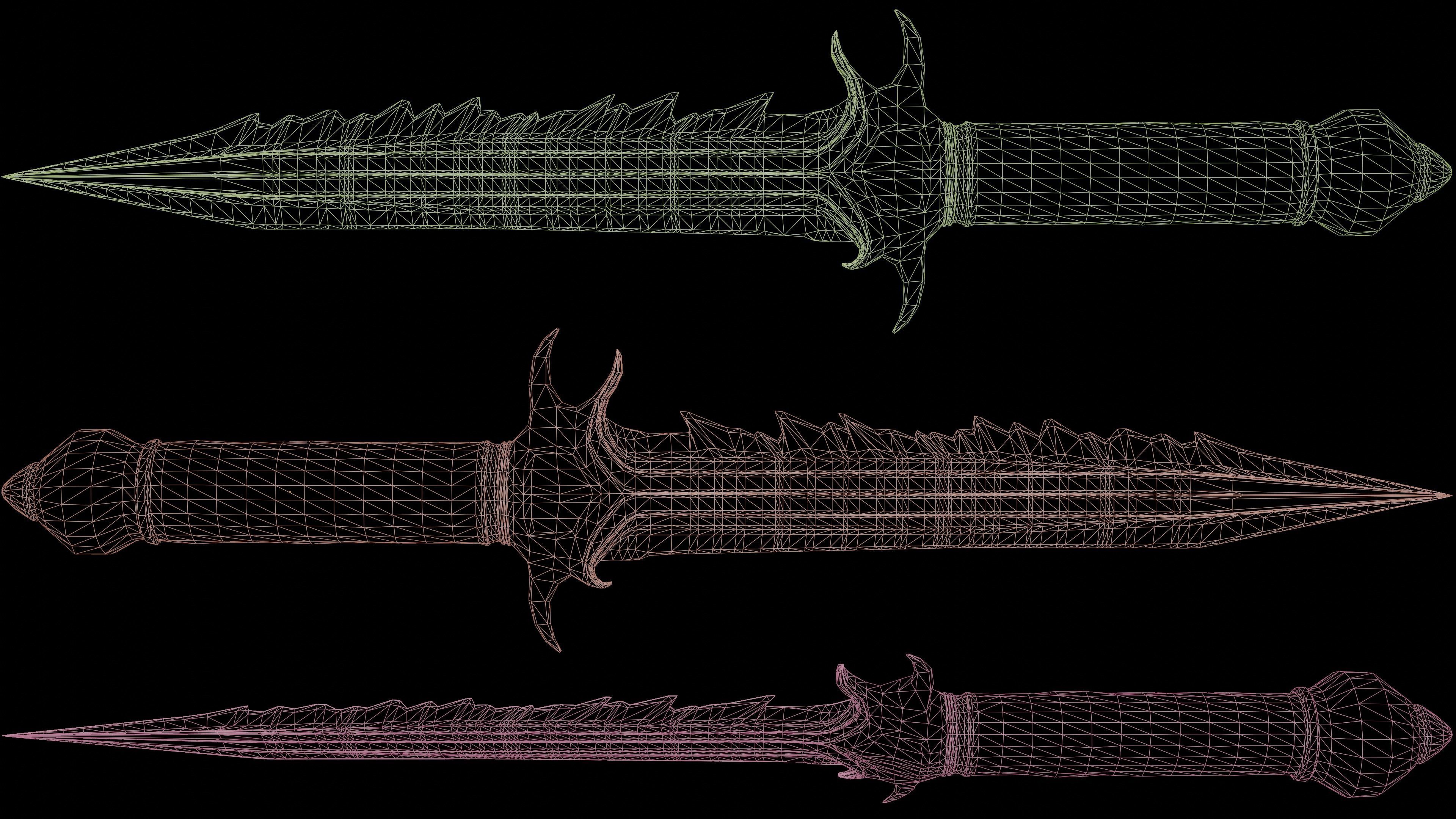 3D model Ice Dagger VR / AR / low-poly | CGTrader