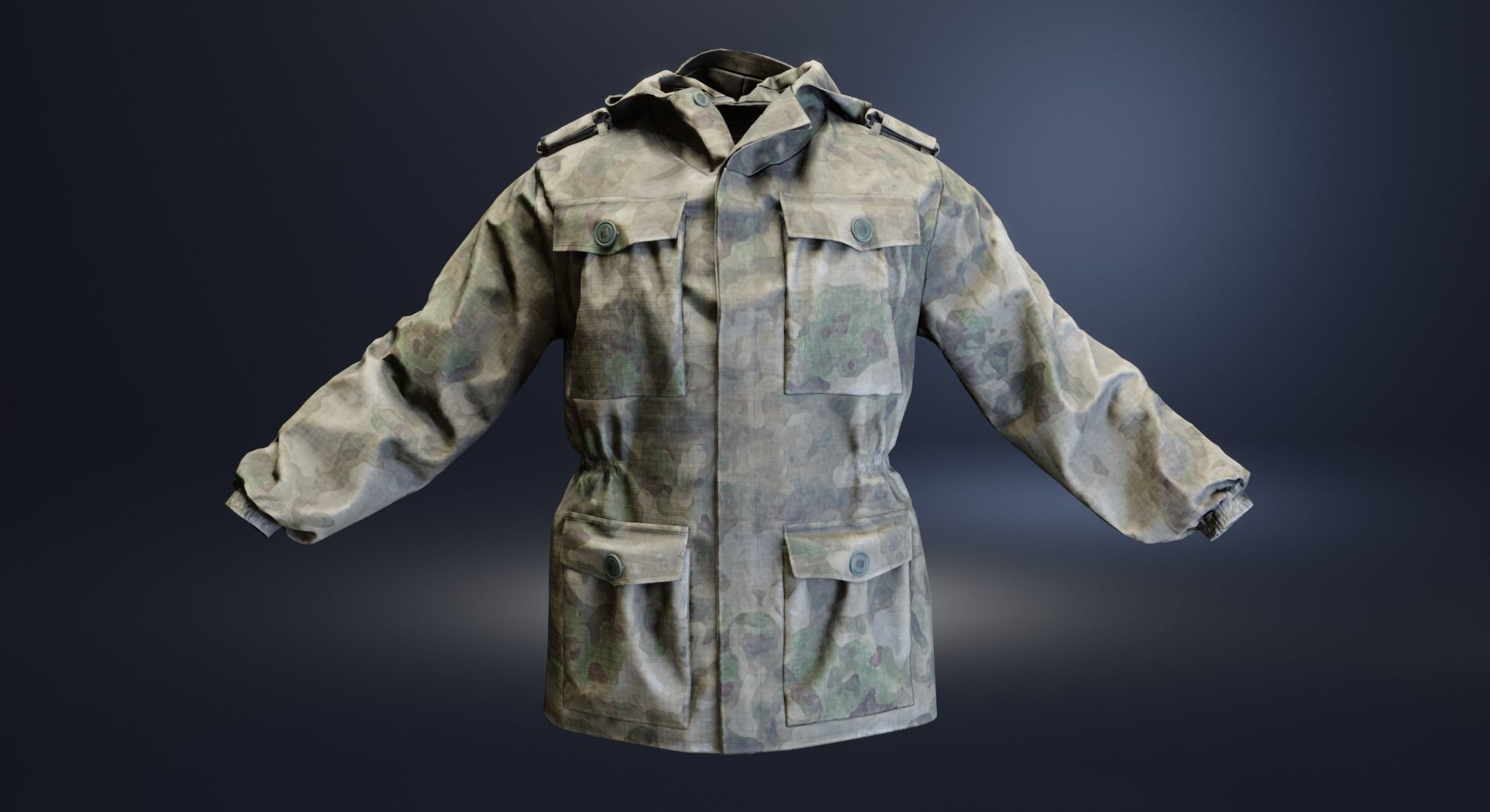 3D model Spetsnaz Guerrilla-T9 Panacea Atacs FG Jacket VR / AR / low ...