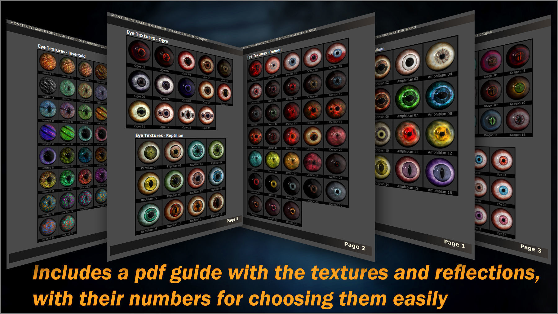 Monster Eye Maker 140 Eyes and ZBrush Plugin 3D model | CGTrader