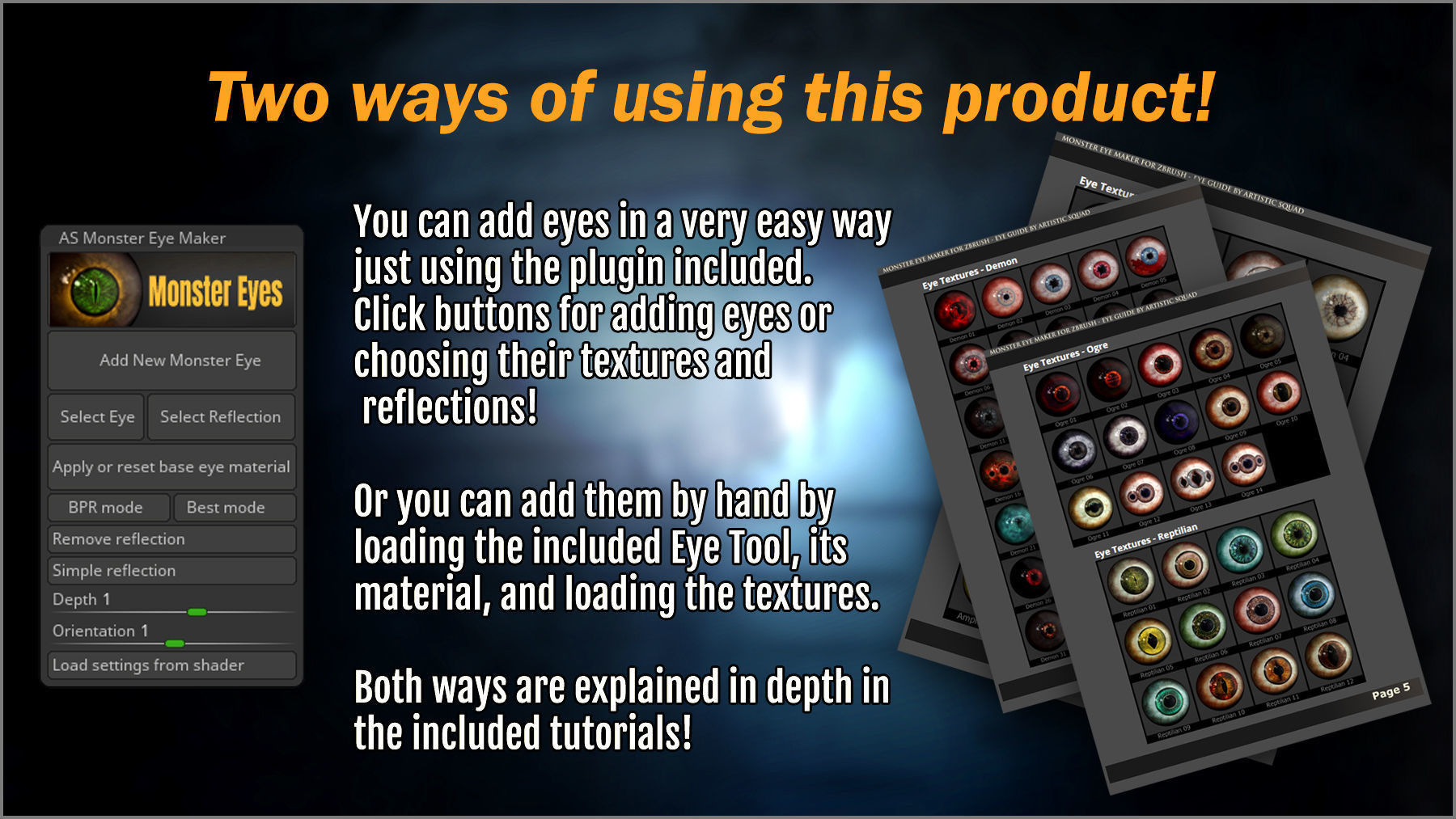 Monster Eye Maker 140 Eyes and ZBrush Plugin 3D model | CGTrader