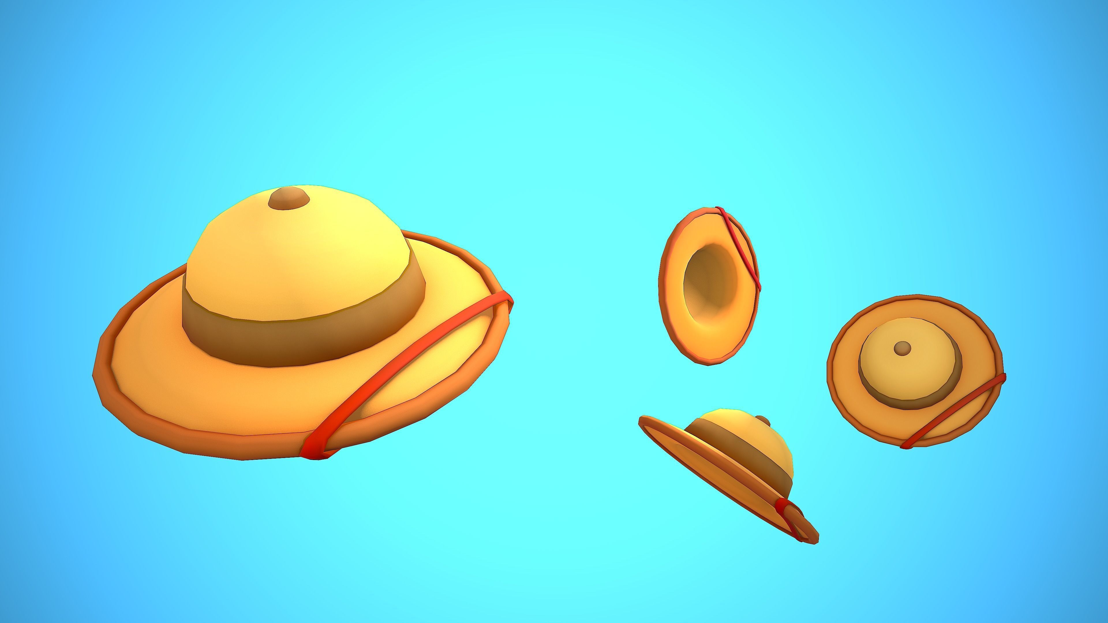 3D model EXPLORER HAT CARTOON STYLIZED VR / AR / low-poly | CGTrader