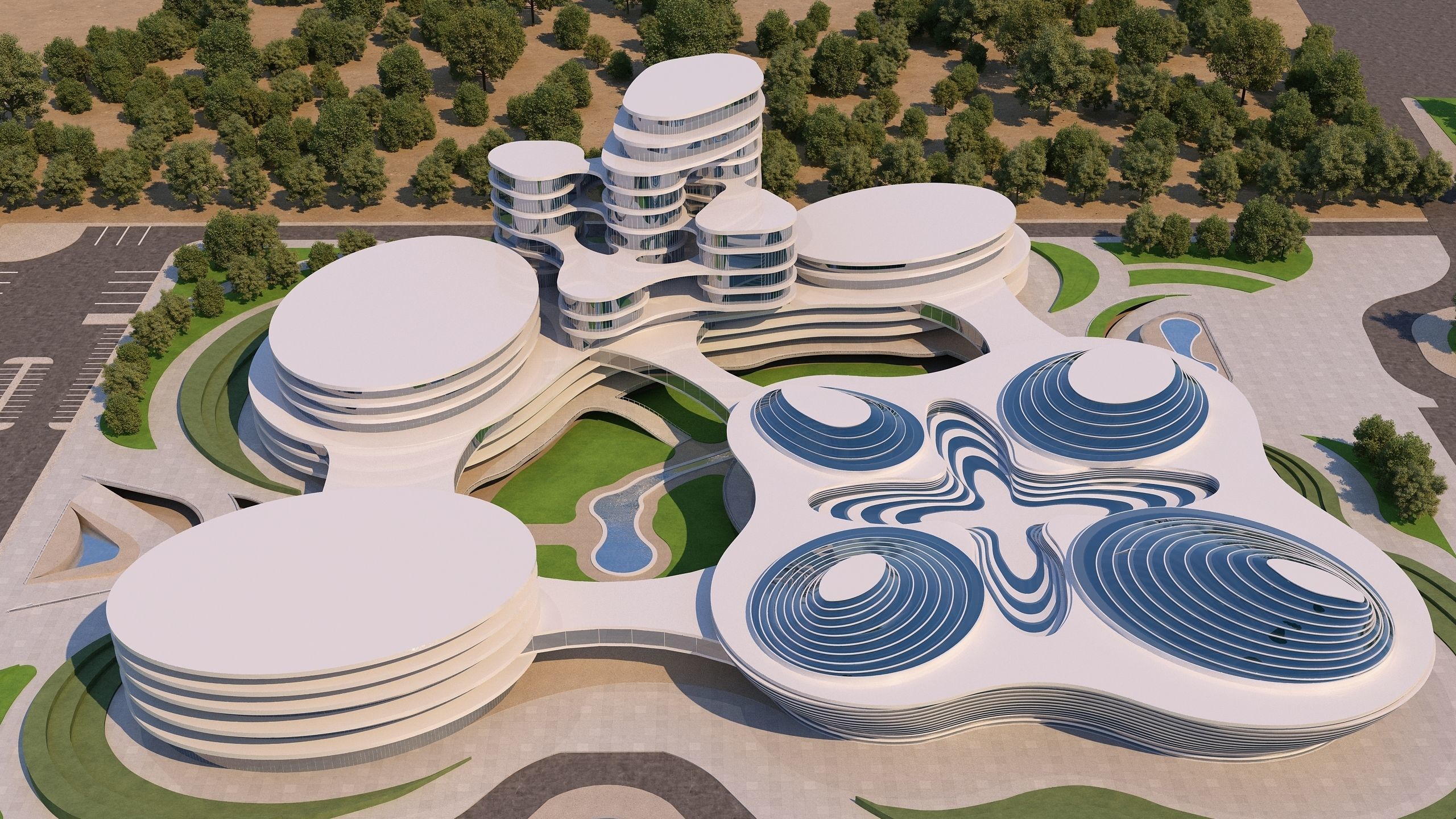 0136 - Architecture Complex Project - 2Ds Drawing - 3Ds Files 3D model ...