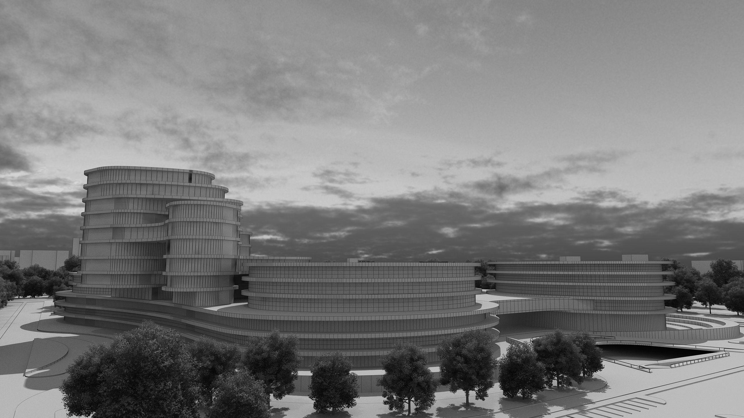 0136 - Architecture Complex Project - 2Ds Drawing - 3Ds Files 3D model ...