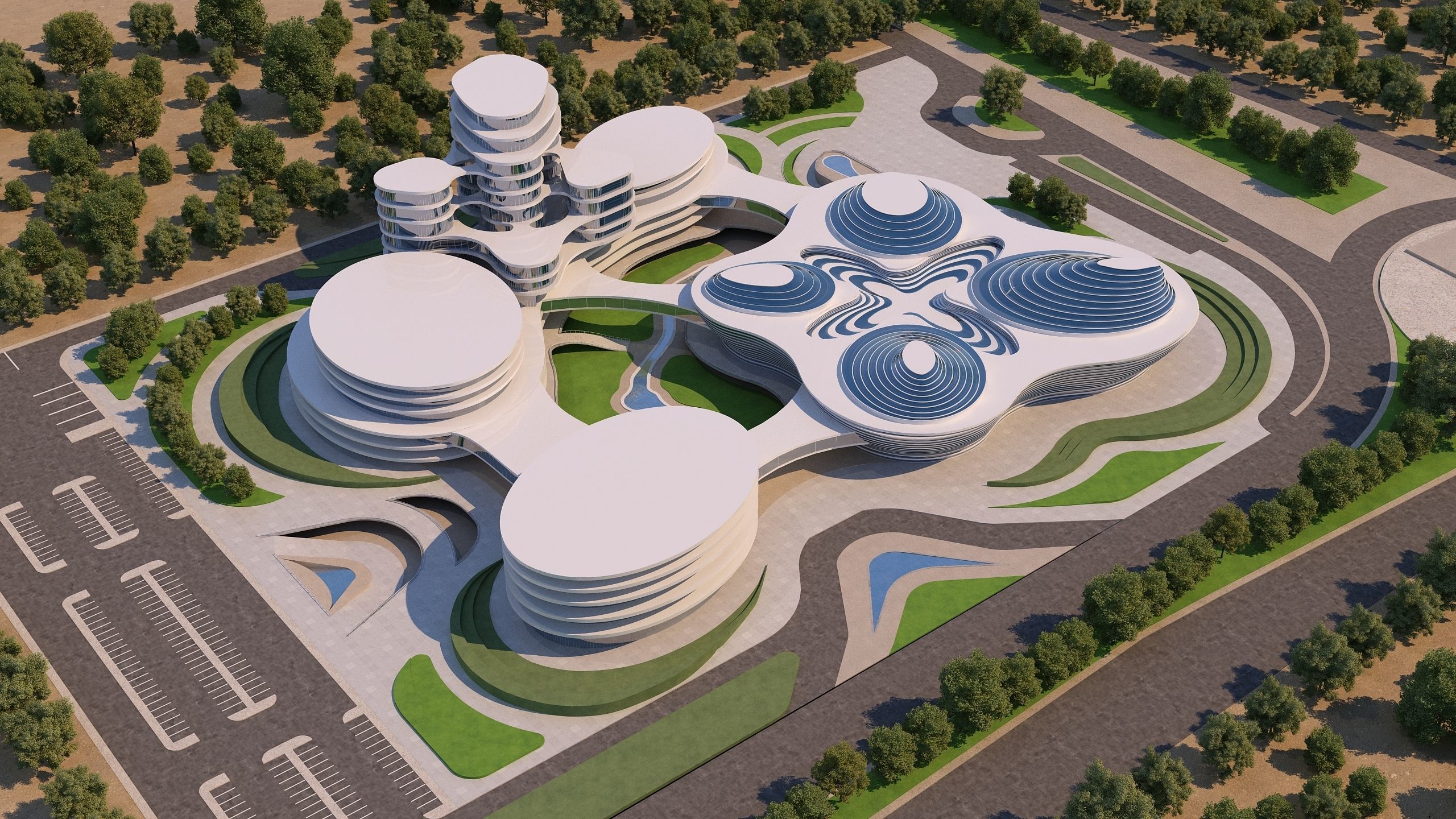 0136 - Architecture Complex Project - 2Ds Drawing - 3Ds Files 3D model ...