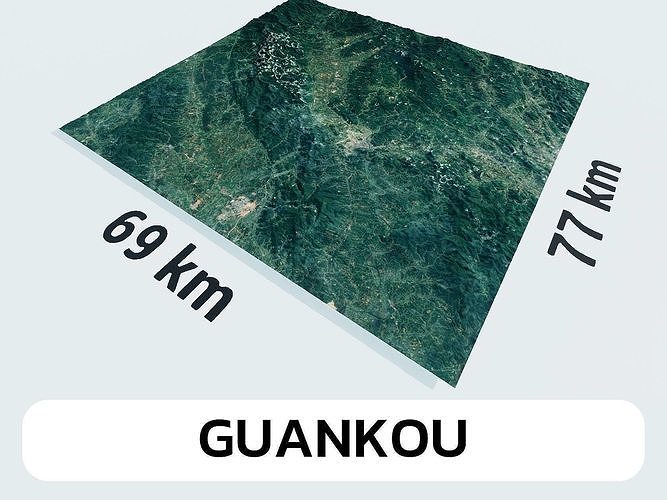 Guankou China City Landscape 3D Model 3D model | CGTrader