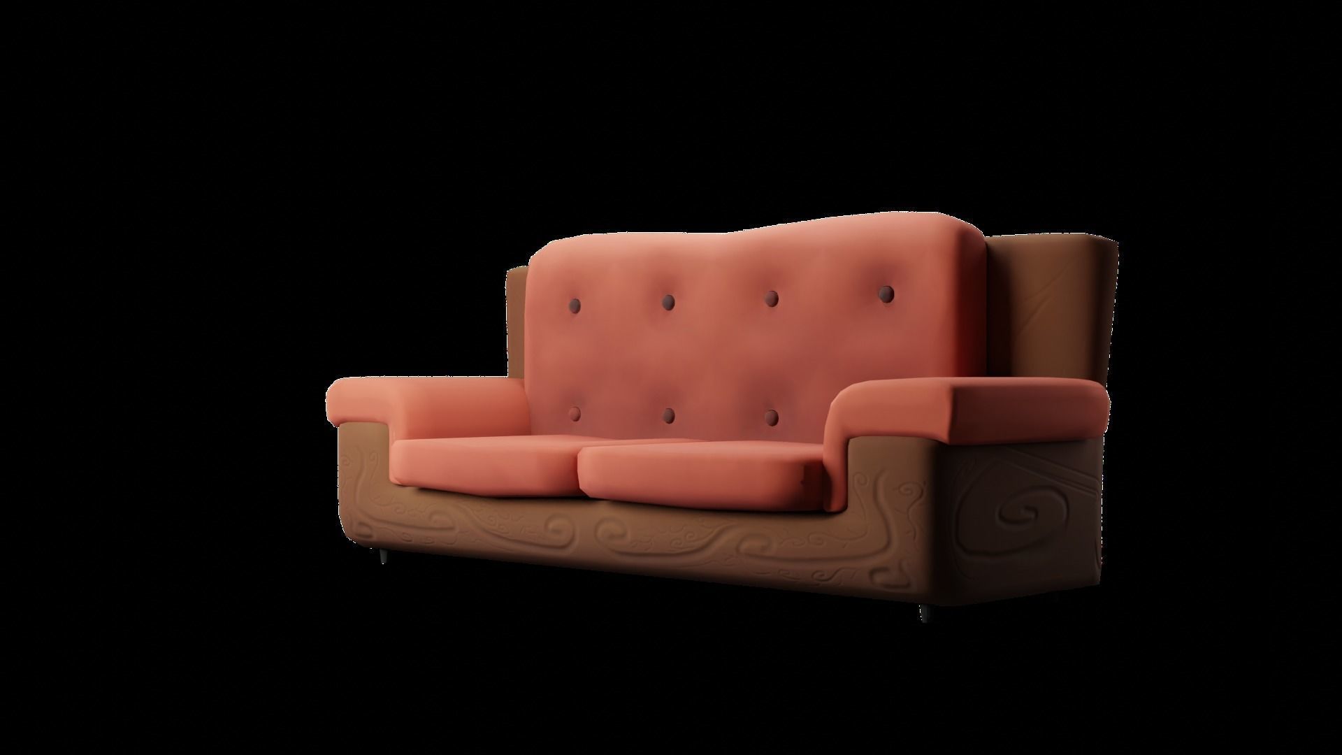 Stylized Sofa and Armchair 3D model | CGTrader