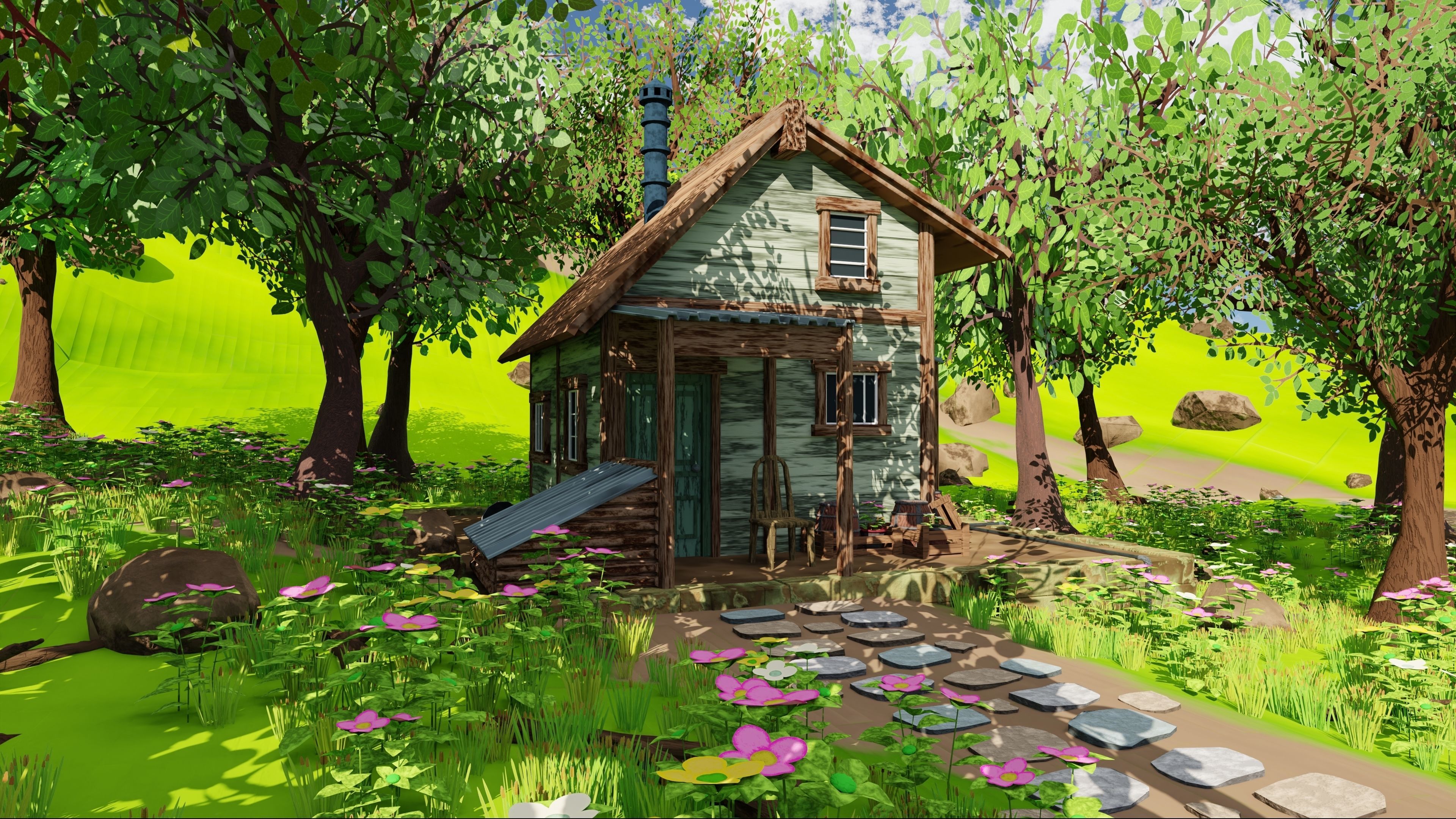 House In Forest 3D model | CGTrader