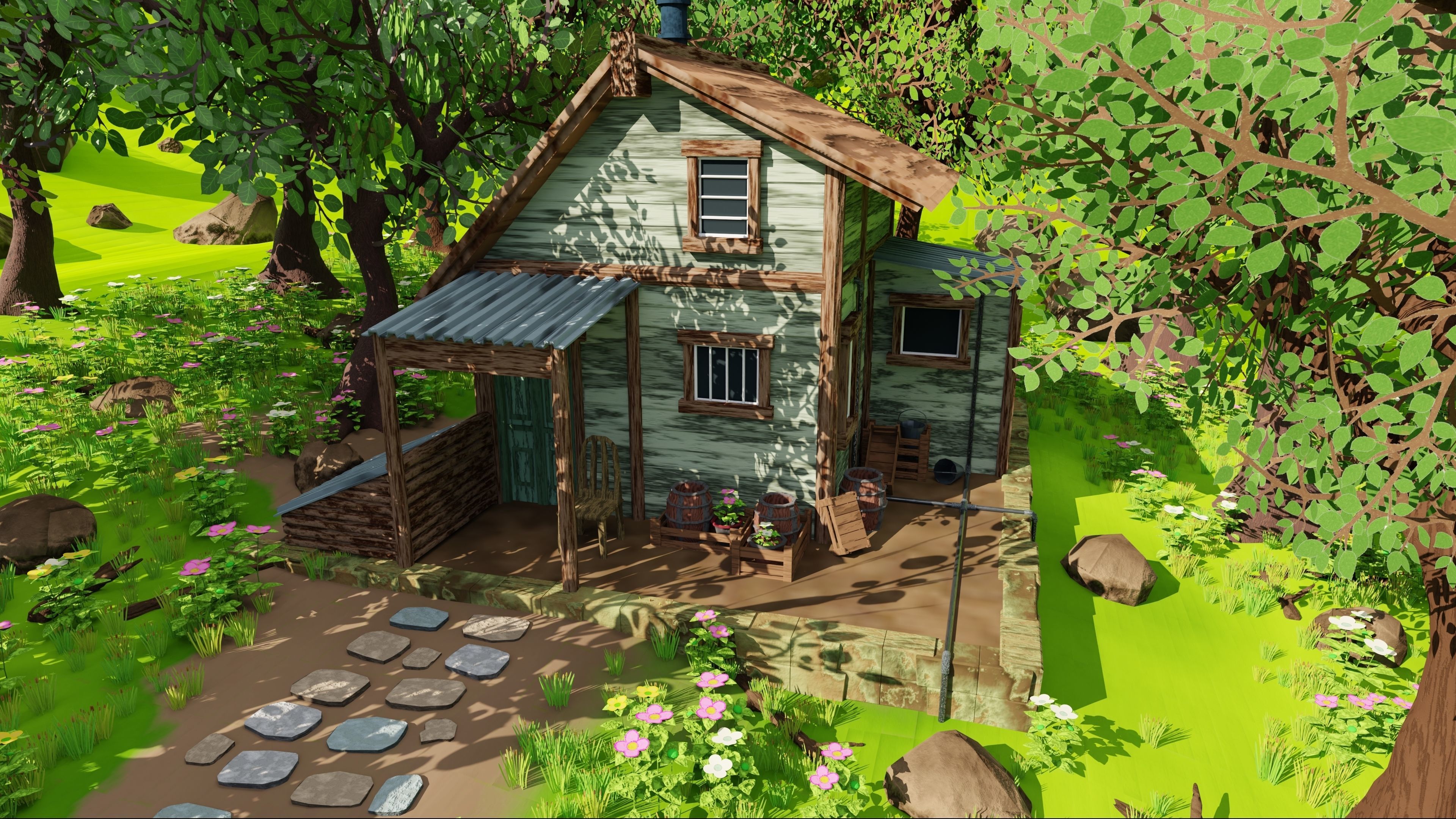 House In Forest 3D model | CGTrader