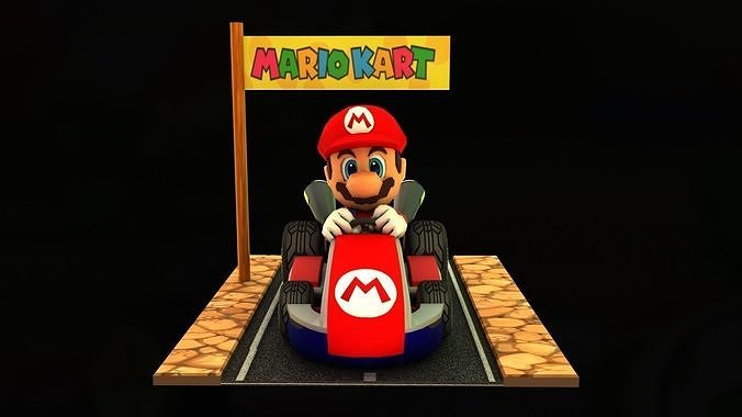 3D model Mario kart VR / AR / low-poly | CGTrader