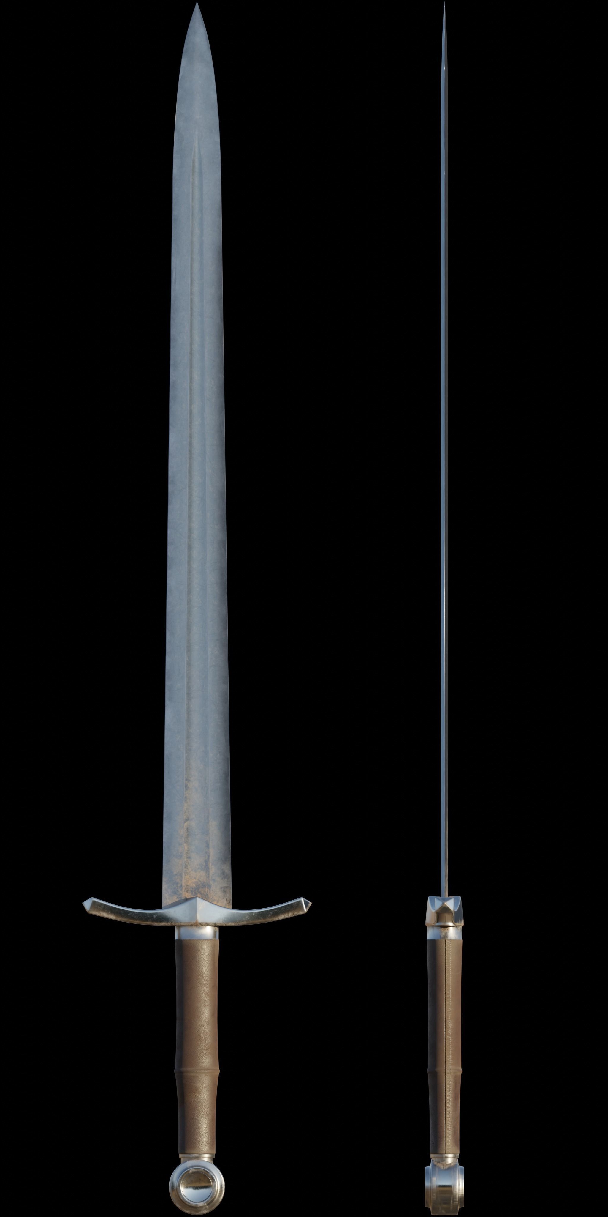 3D model medieval fighting sword VR / AR / low-poly | CGTrader