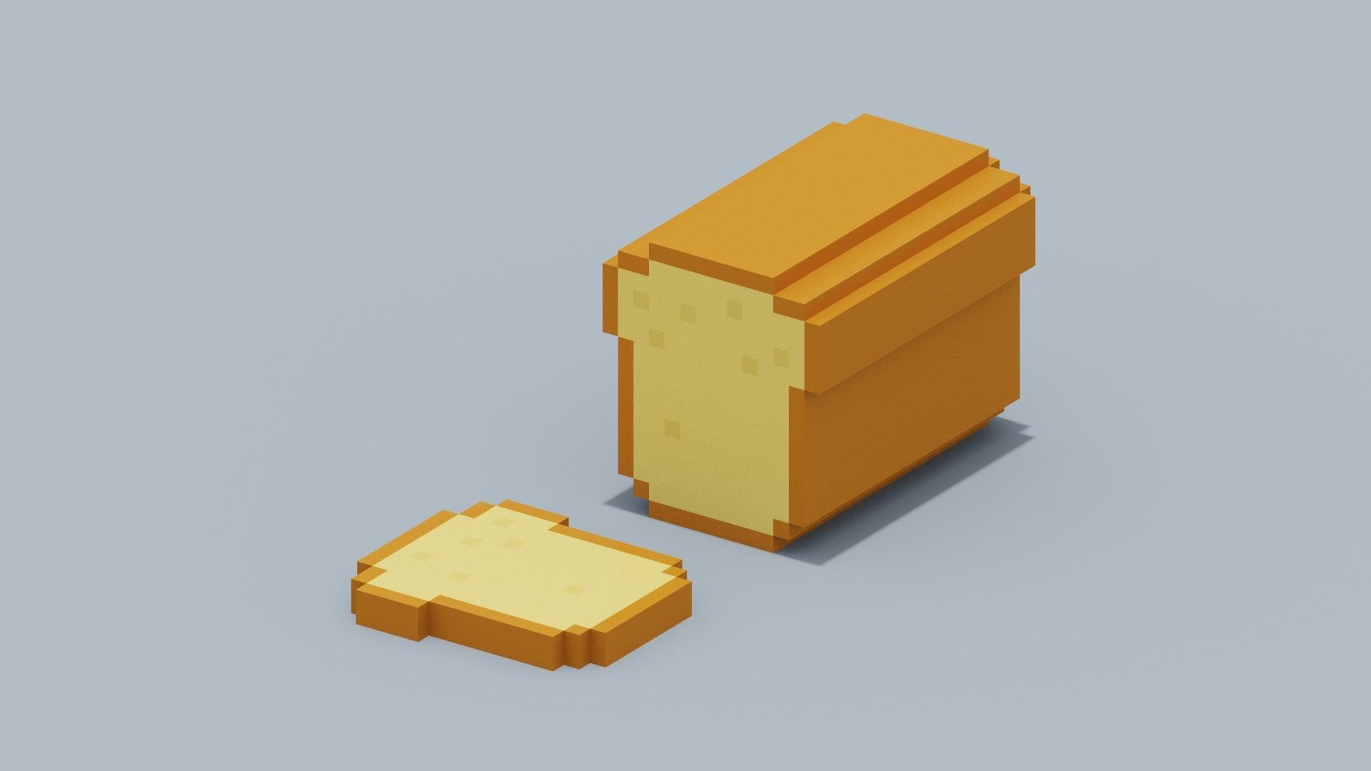 3D model Voxel Toast Bread VR / AR / low-poly | CGTrader