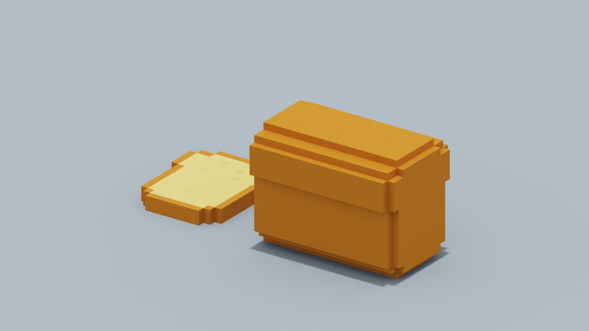 3D model Voxel Toast Bread VR / AR / low-poly | CGTrader