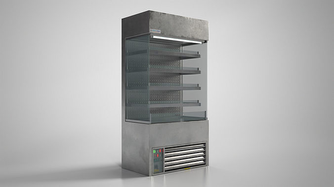 3D model Commercial Display Fridge - Gameready Food And Drinks Cooler ...