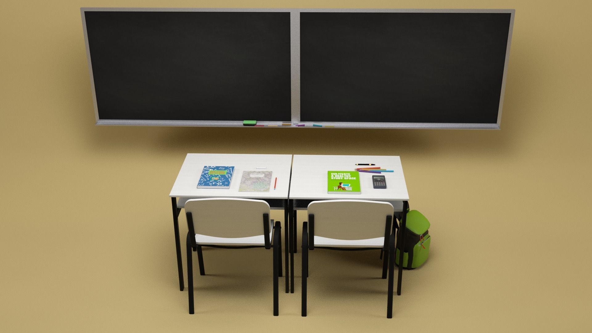 3D model School props 2 VR / AR / low-poly | CGTrader