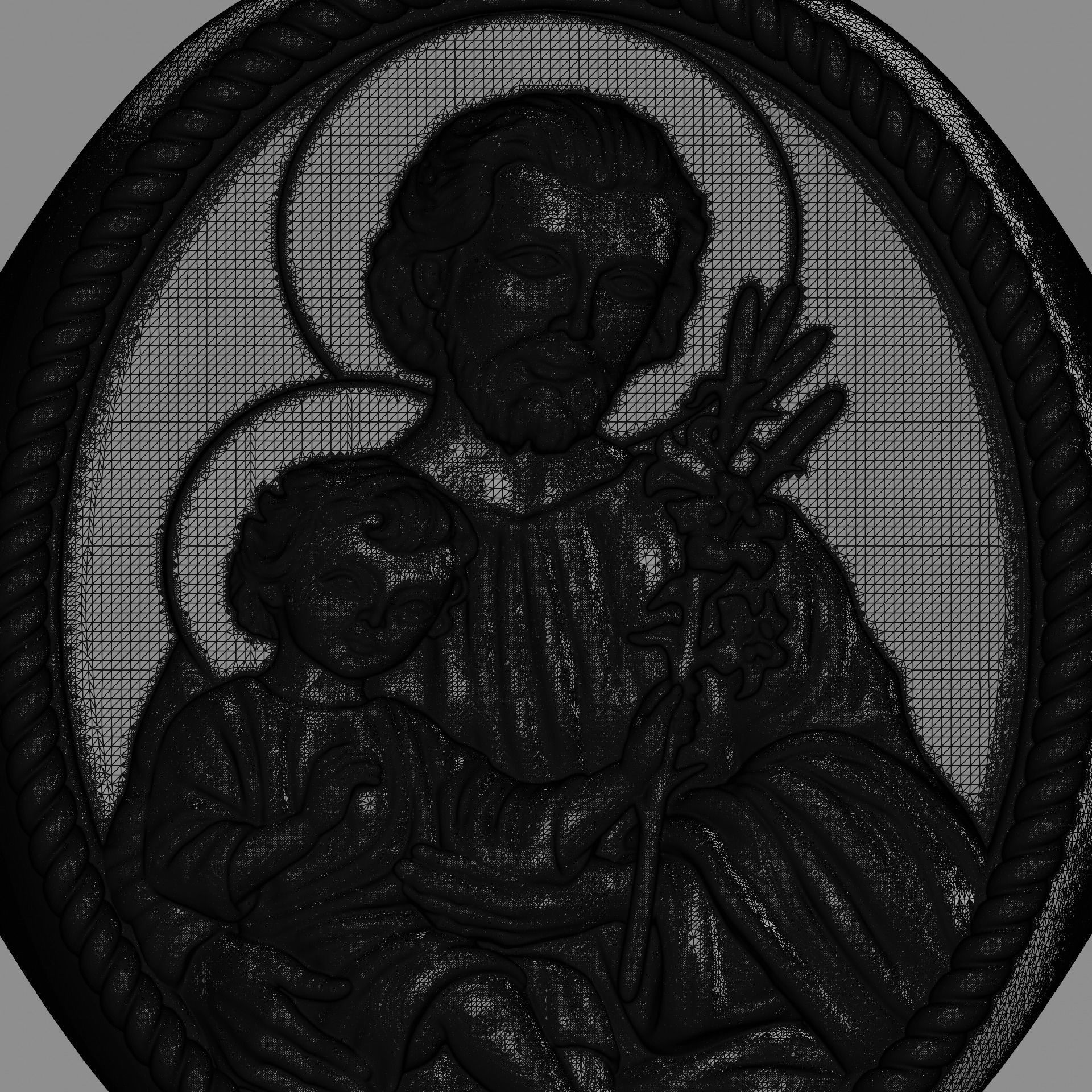 joseph and Jesus signet ring 3D model 3D printable | CGTrader