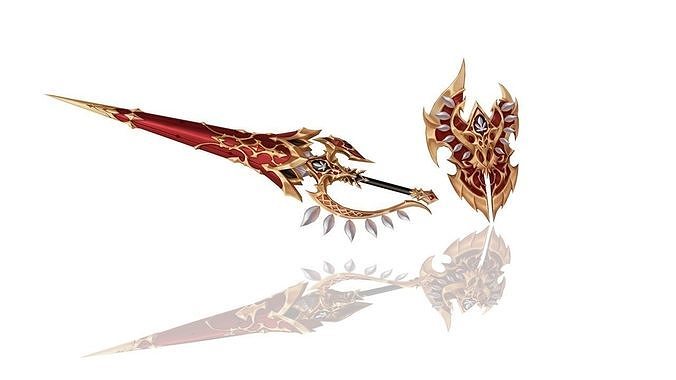 3D model Royal Guard Spear and Shield VR / AR / low-poly | CGTrader