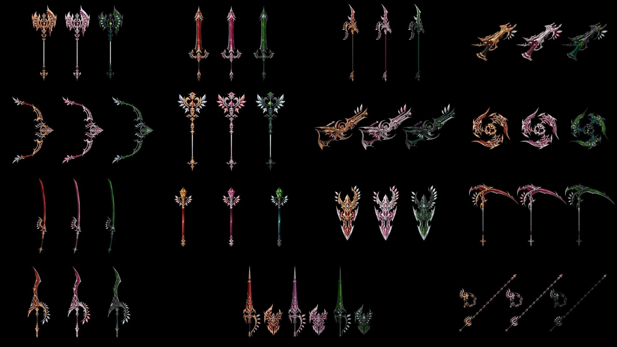 3D Model Collection Royal Guard Weapons VR / AR / low-poly | CGTrader