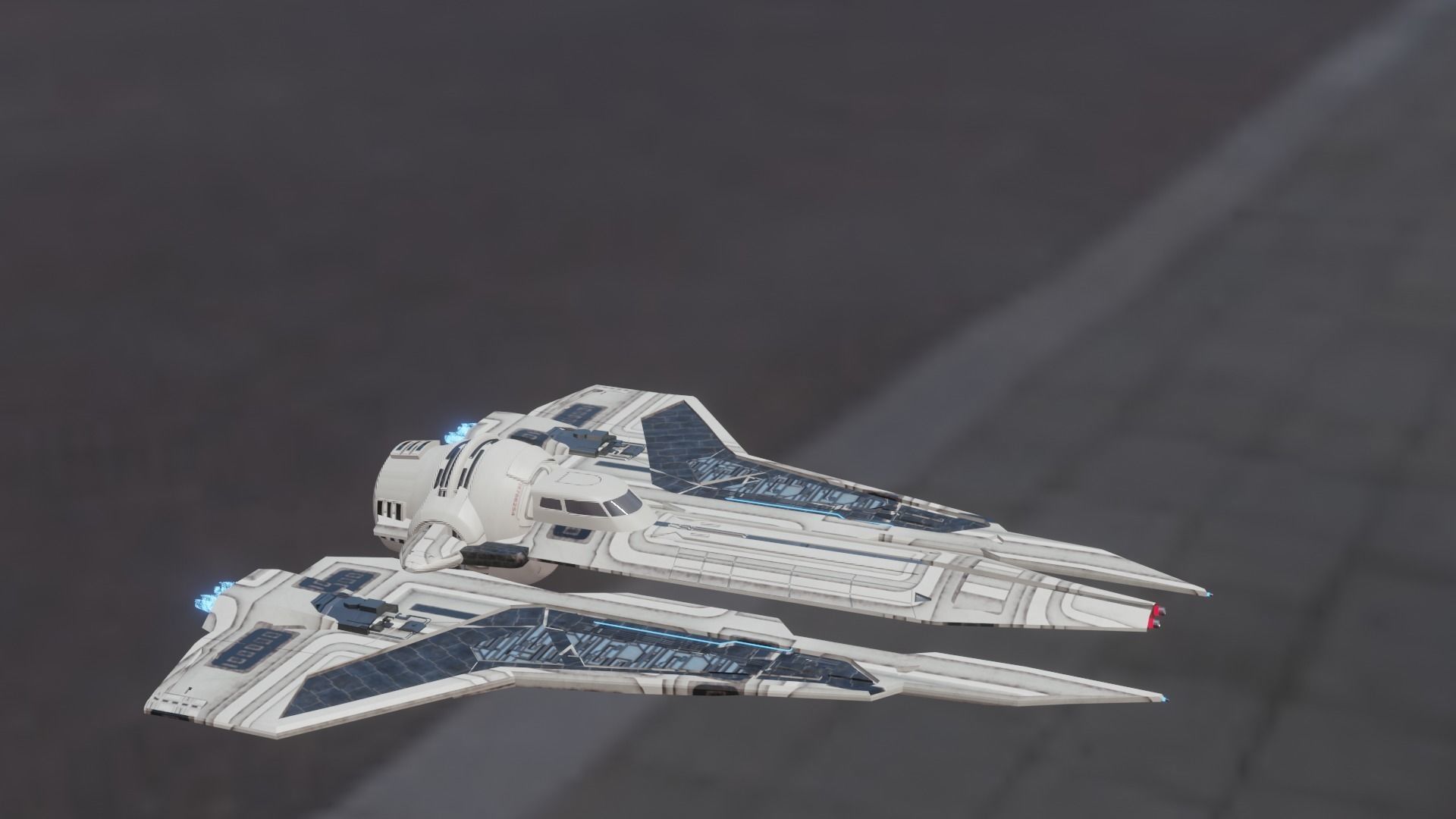 3D model komrk-class fighter mandalorian 3 low poly VR / AR / low-poly ...