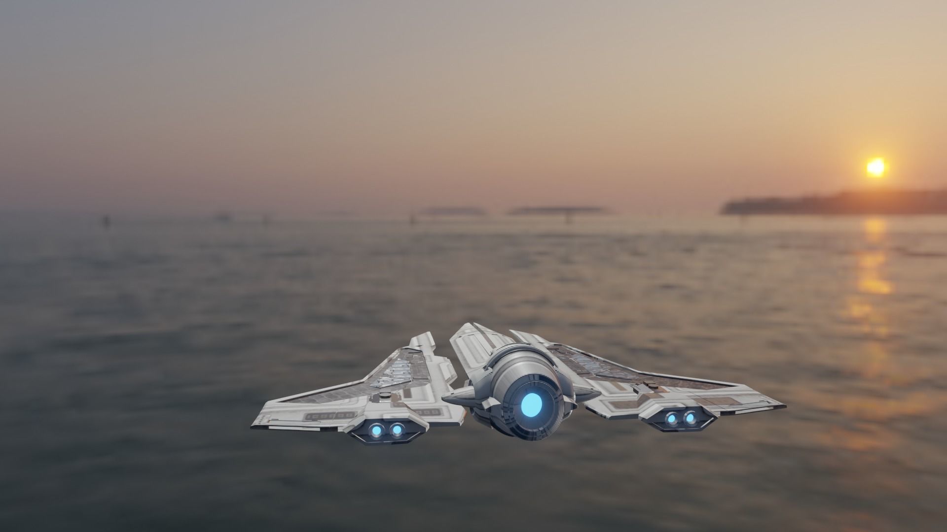 3D model komrk-class fighter mandalorian 3 low poly VR / AR / low-poly ...