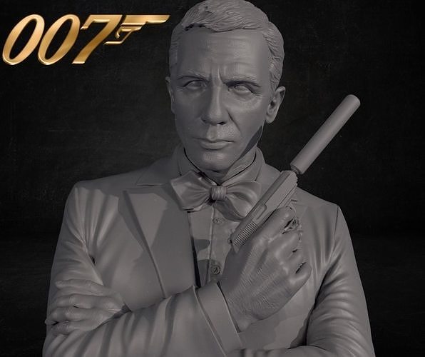 007 James Bond Daniel Craig 3D model 3D printable | CGTrader