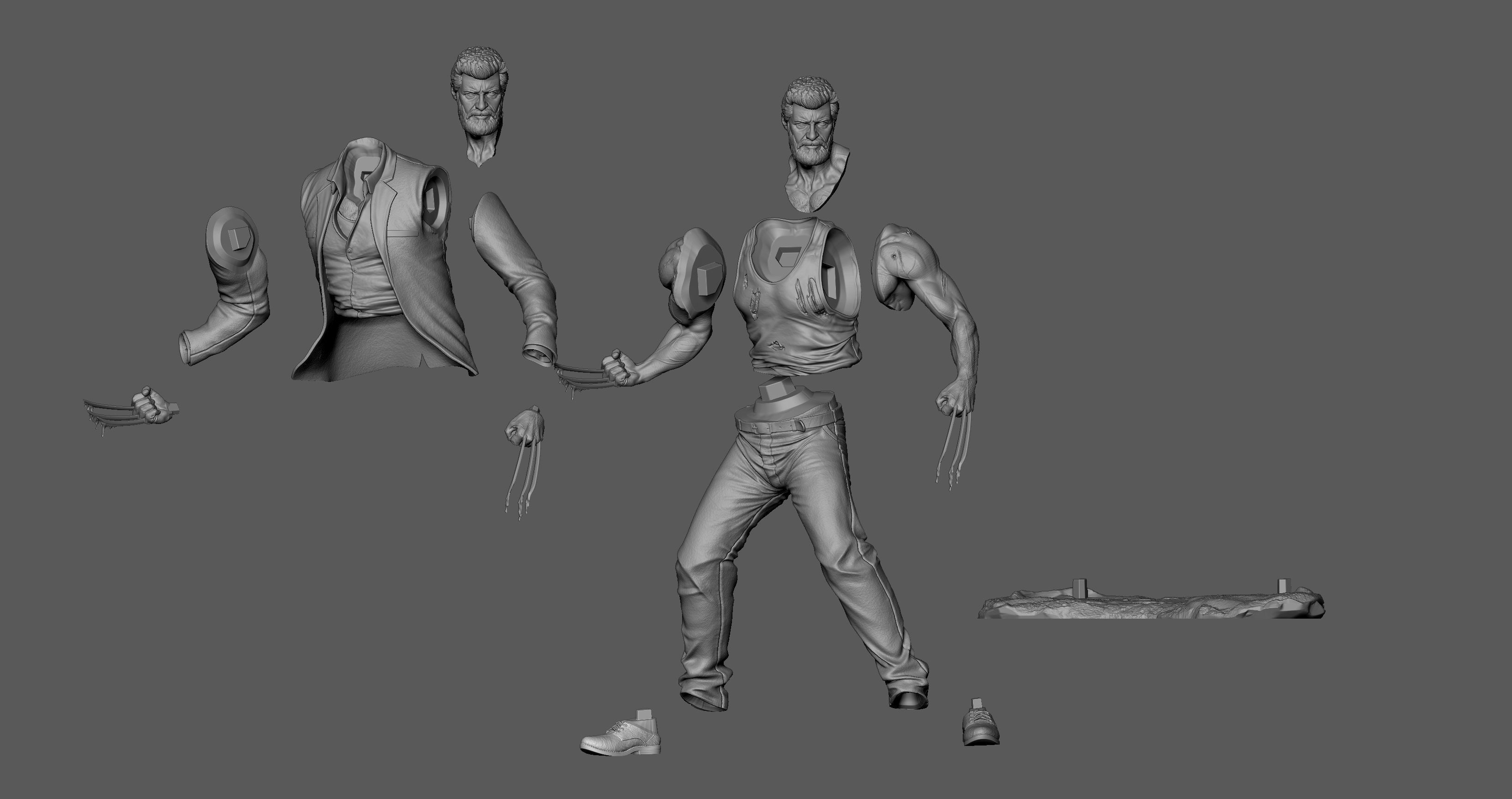 Old Man Logan 3D model 3D printable | CGTrader