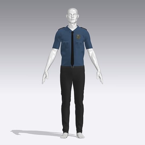 3D model Police Officer Uniform VR / AR / low-poly | CGTrader