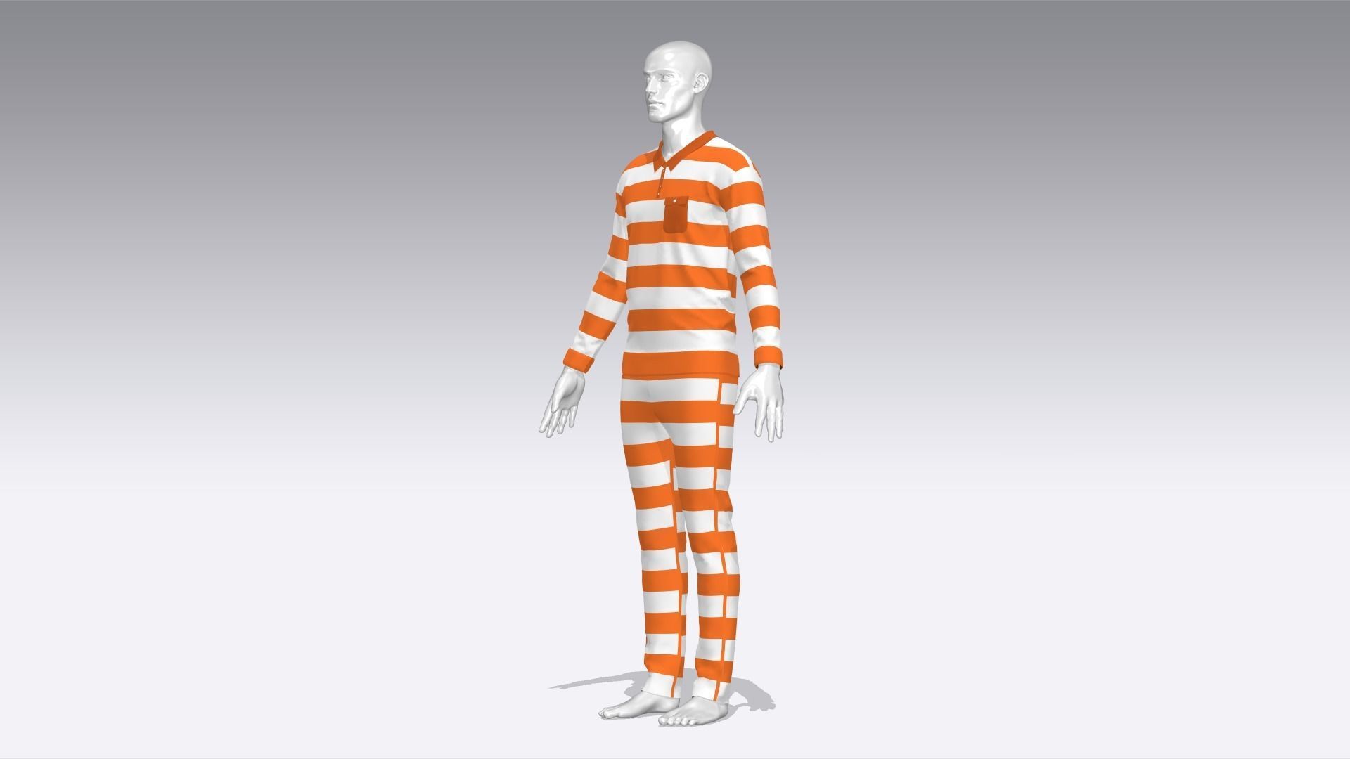 3D model Prisoner Costume VR / AR / low-poly | CGTrader