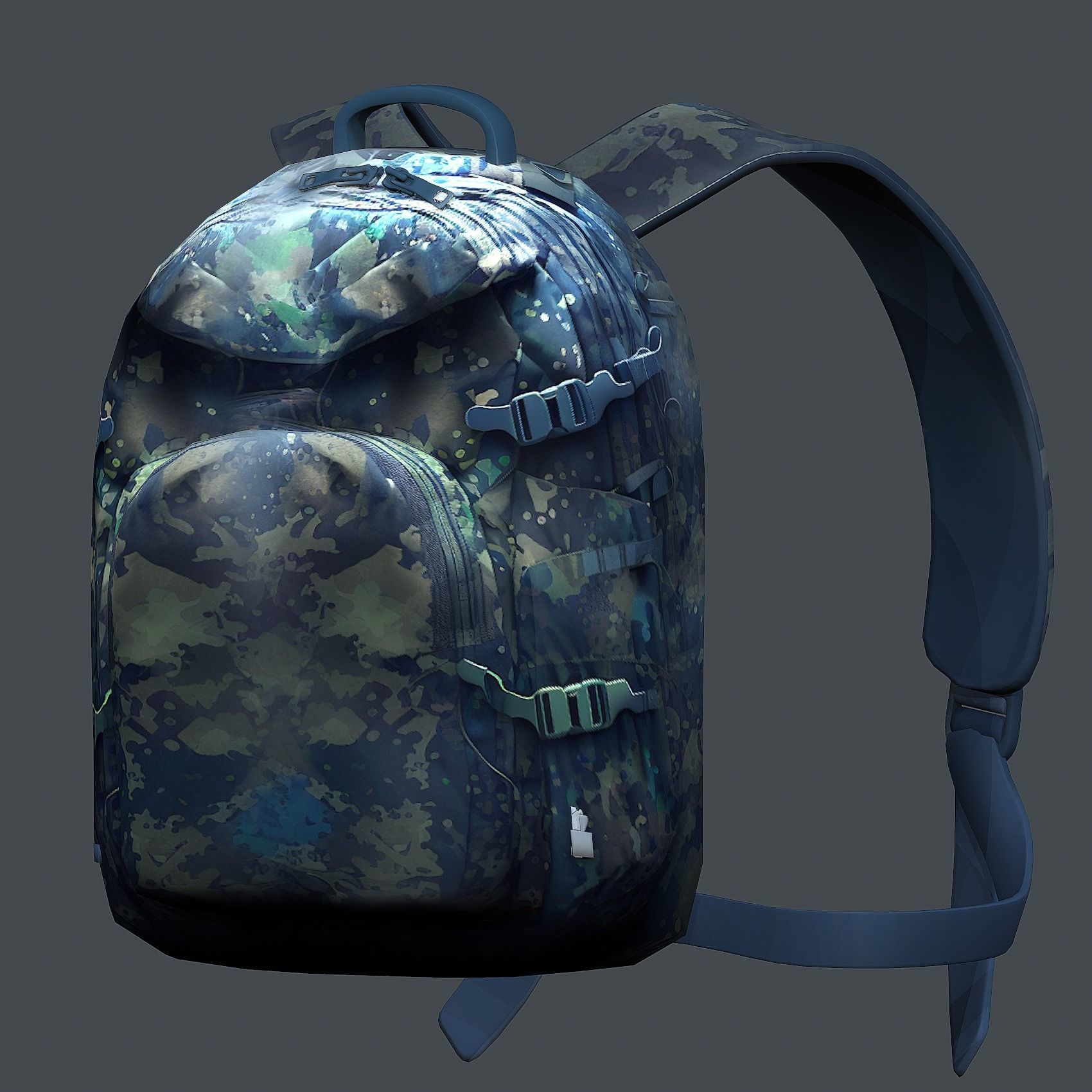 3D model Backpack Camping Generic military human bag storqge baggage VR ...