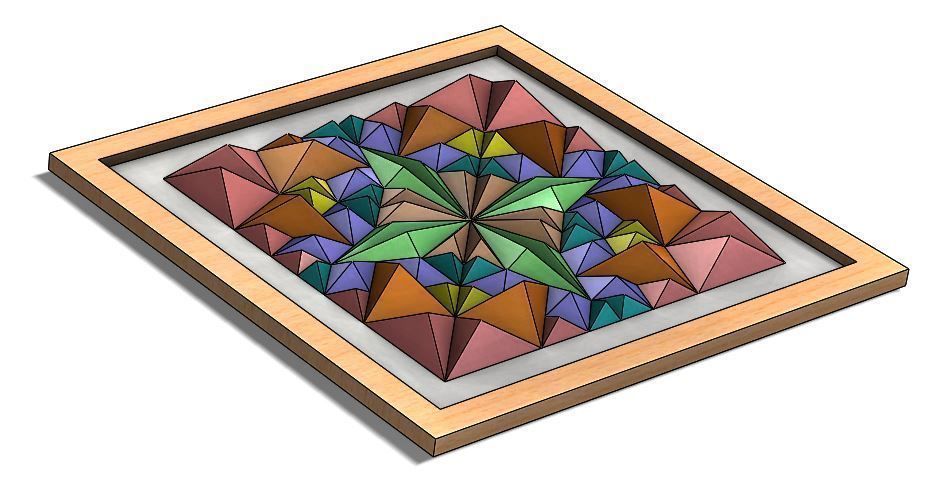 3D Print Wall art geometry pattern design 3D model 3D printable | CGTrader