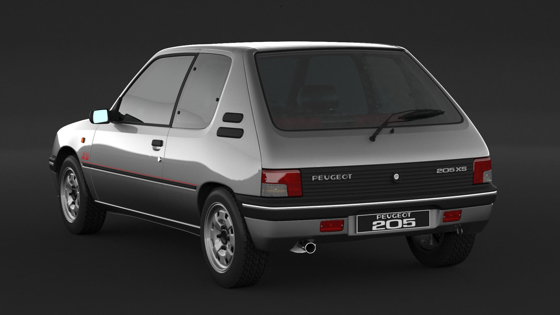 Peugeot 205 XS 3D model | CGTrader