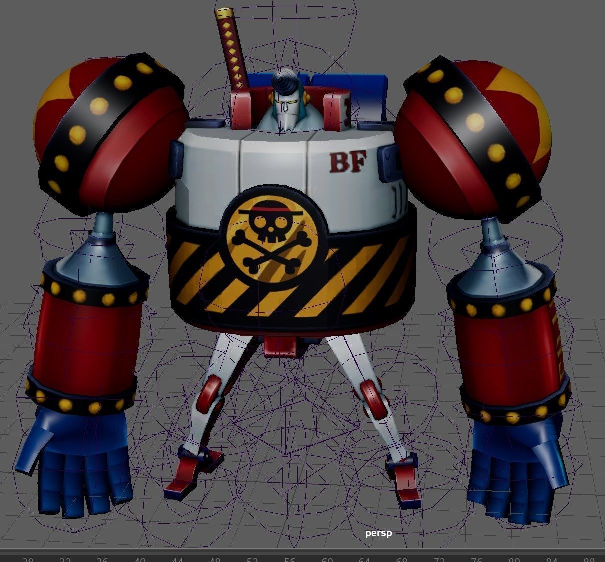 3D model One Piece General Franky VR / AR / low-poly | CGTrader