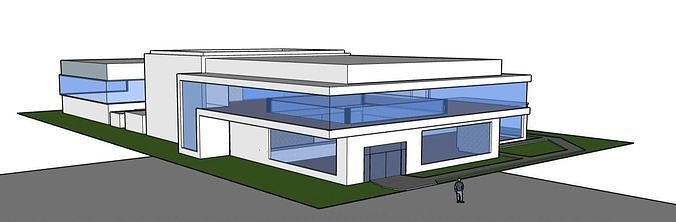 Modern Sports Complex 3D model 3D printable | CGTrader