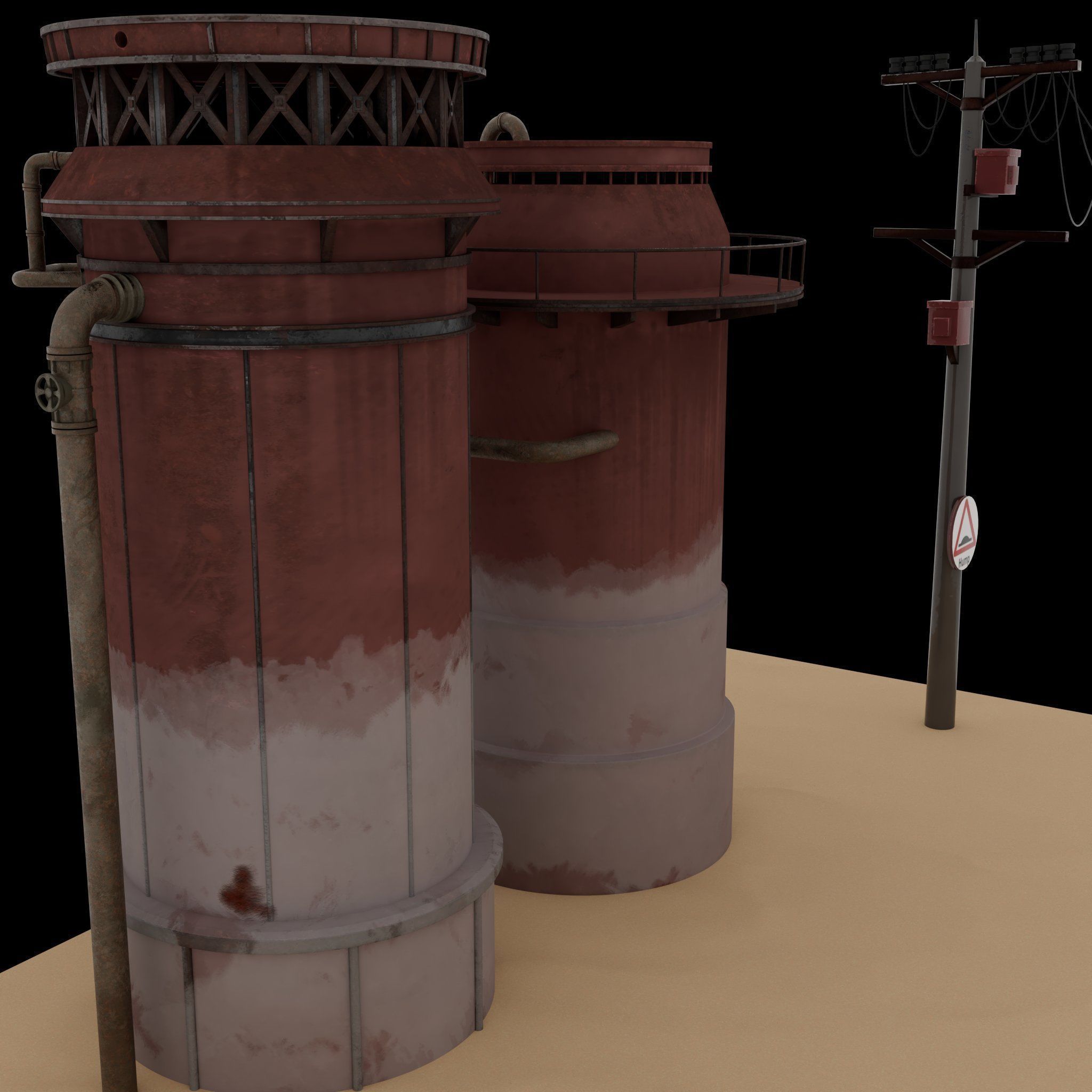 High-Rise Industry - The Towering Building of Production 3D model ...