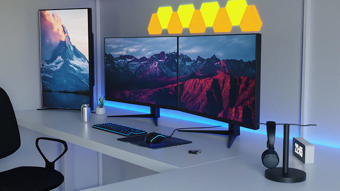 Minimatistic Gaming Desk 3d Model by Nikdox 3D model | CGTrader