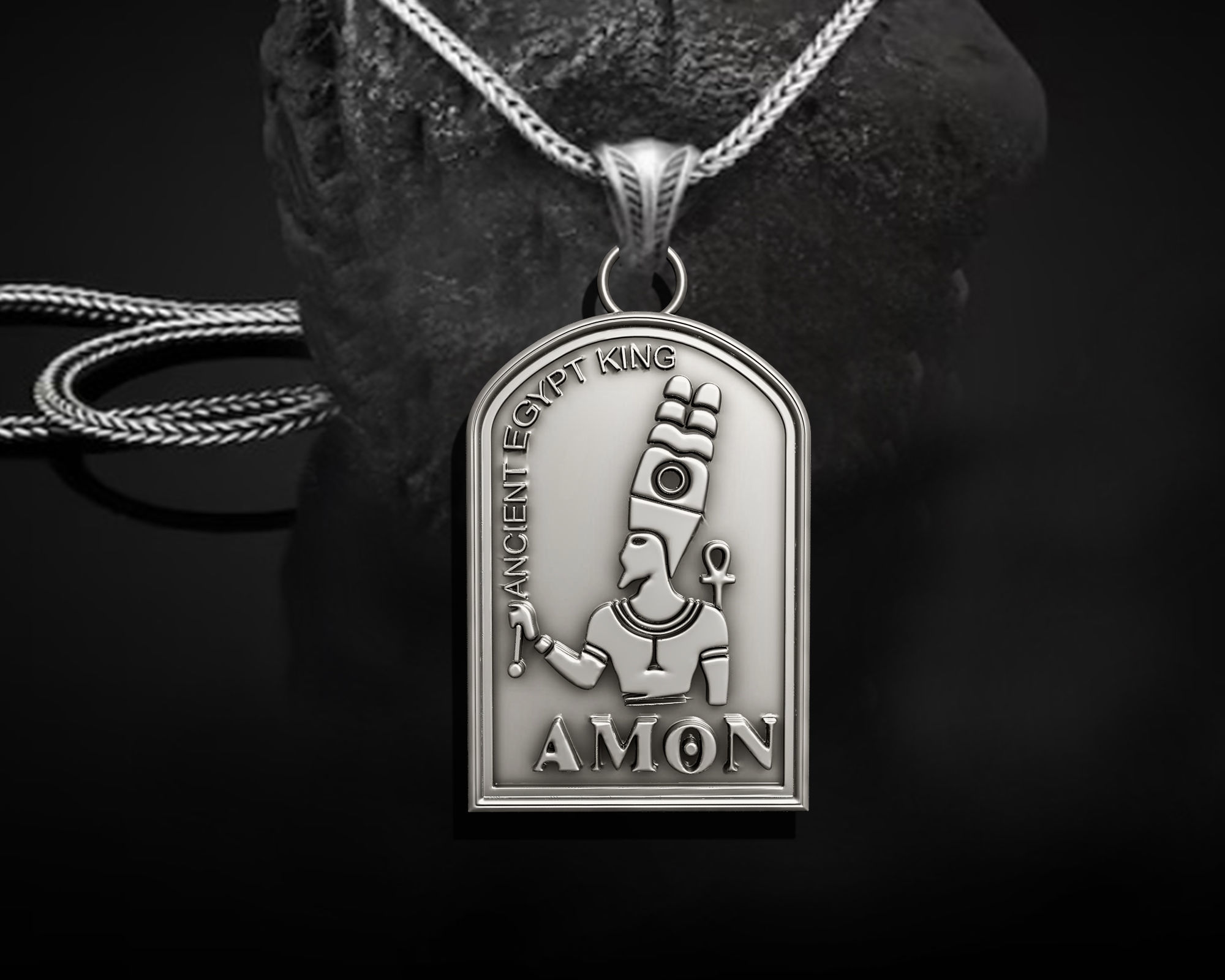 AMON ANCIENT EGYPTIAN KING PENDANT 3D model 3D printable | CGTrader