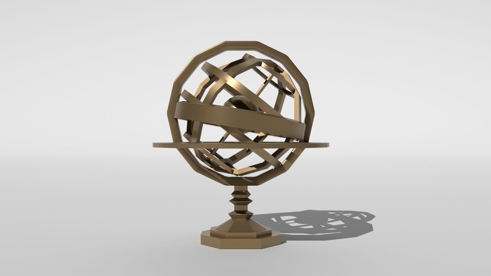 3D model Low poly - Armillary sphere VR / AR / low-poly | CGTrader