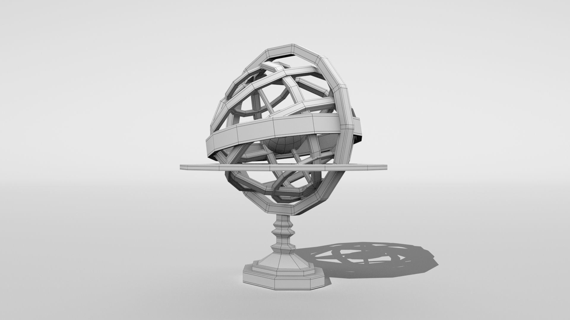 3D model Low poly - Armillary sphere VR / AR / low-poly | CGTrader