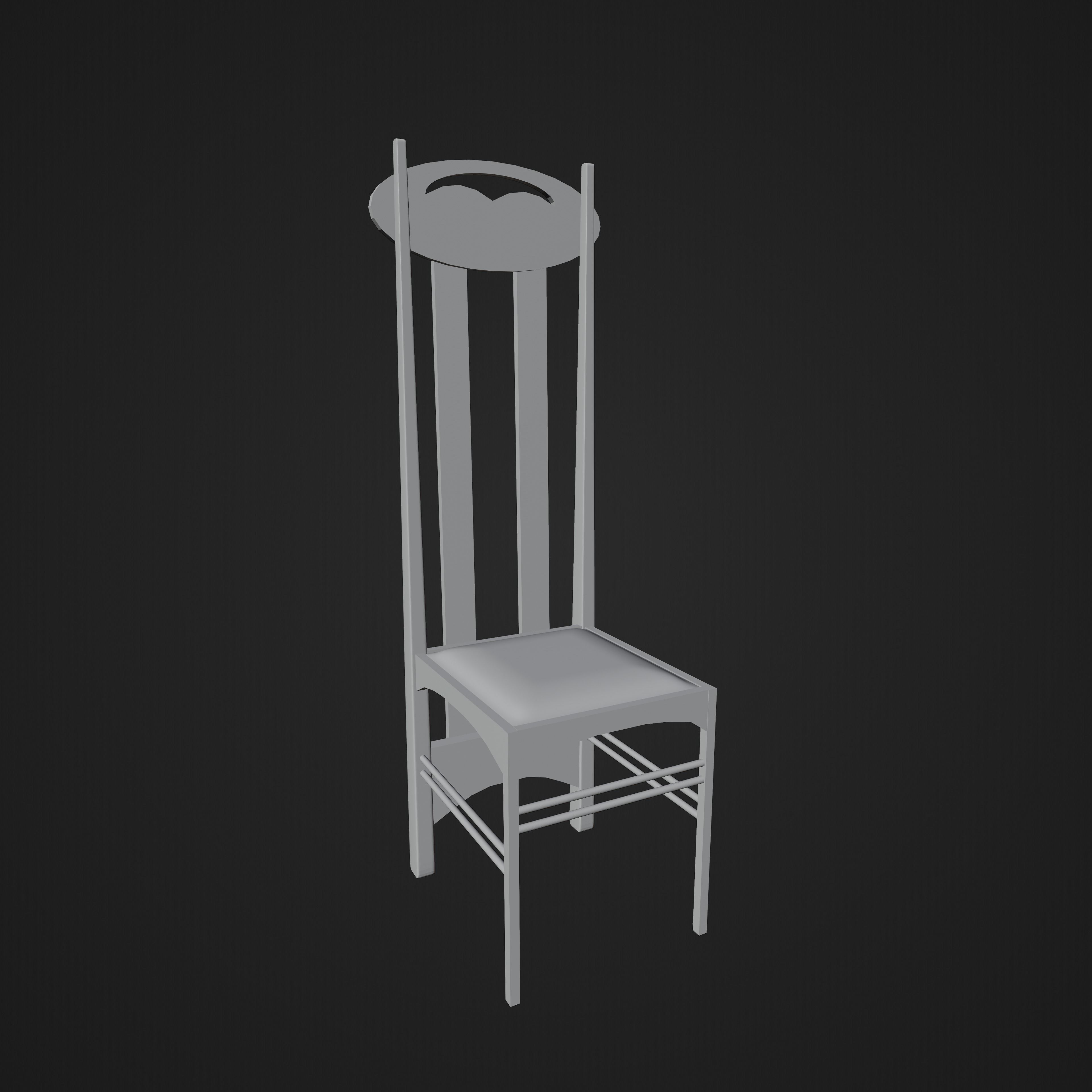 Mackintosh - Argyle High Back Chair 3D model | CGTrader