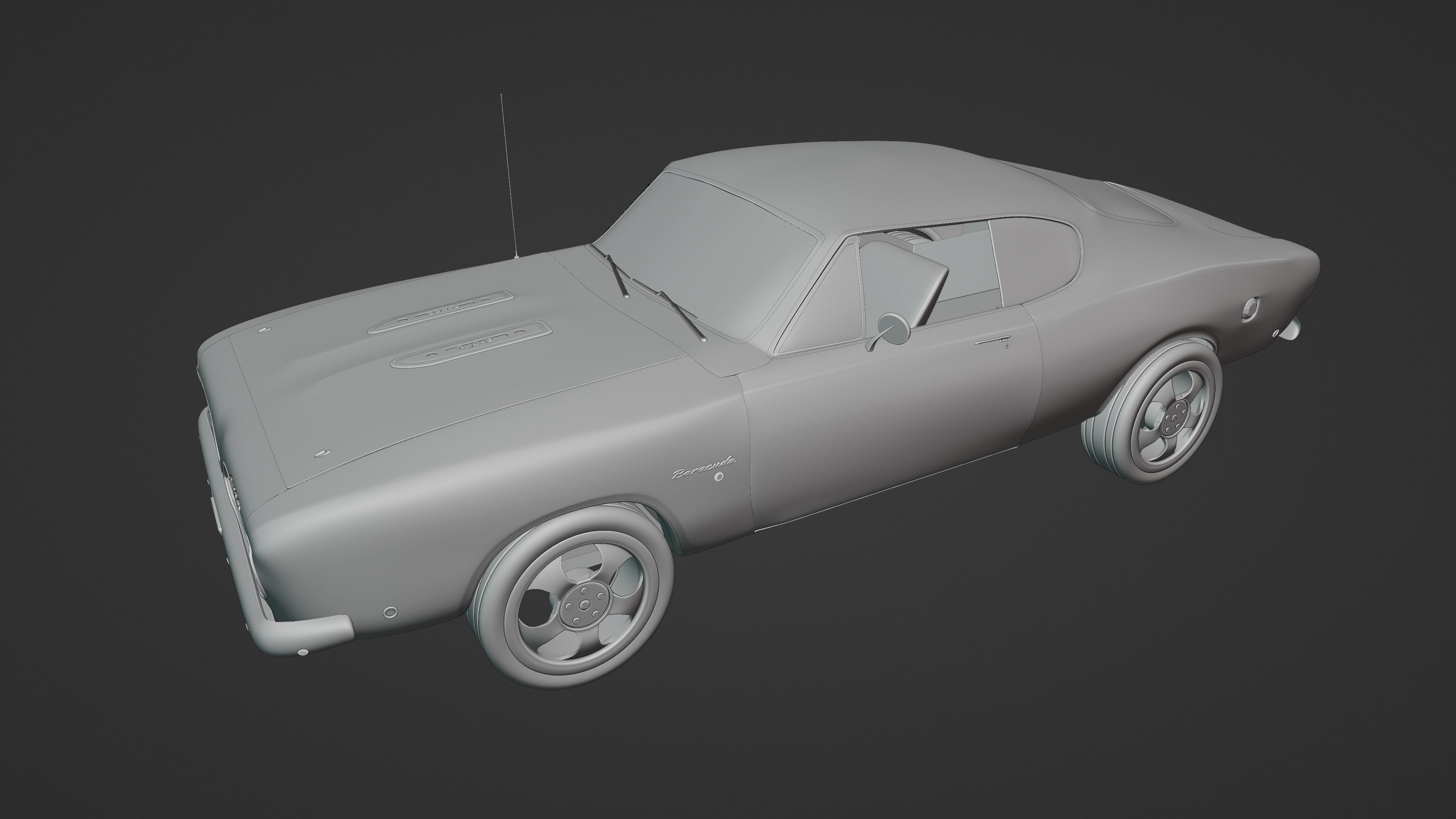Barracuda Car 3D model | CGTrader