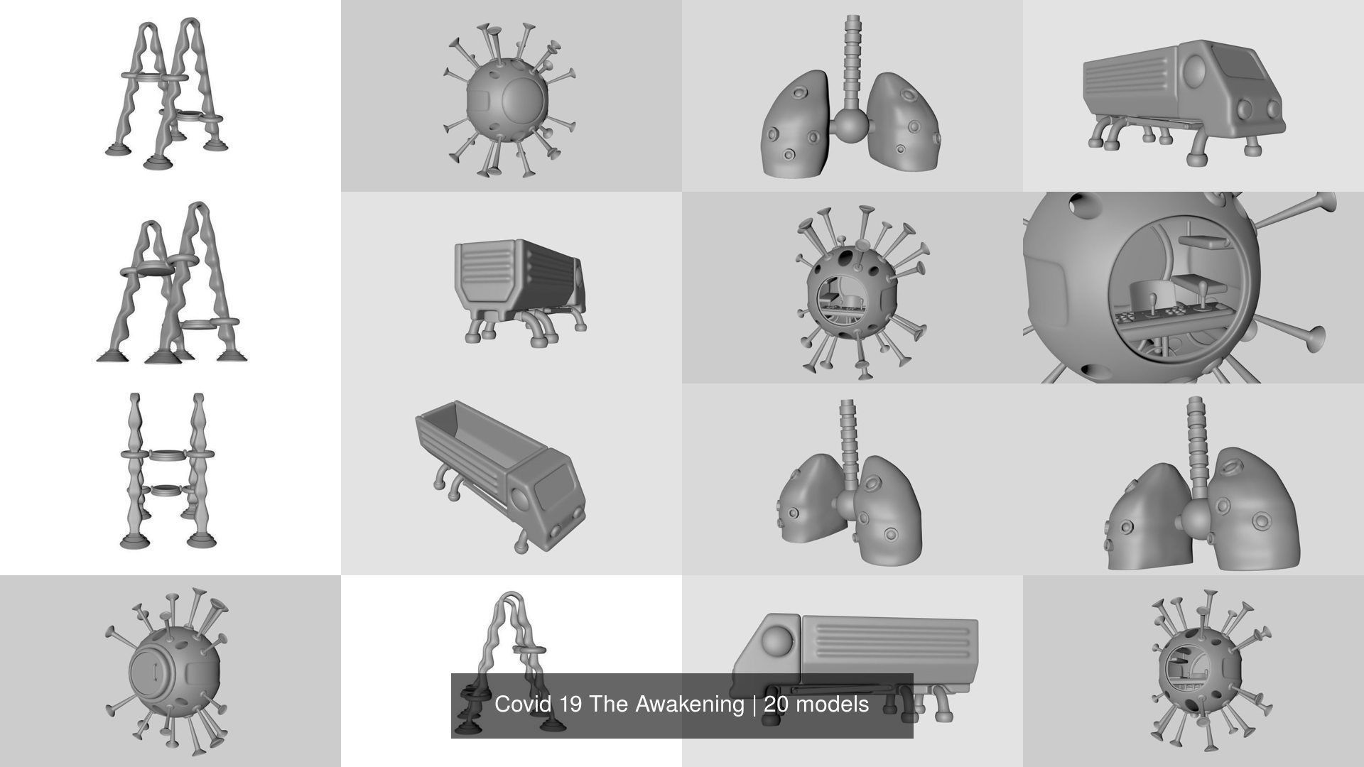 Covid 19 The Awakening 3D Model Collection | CGTrader