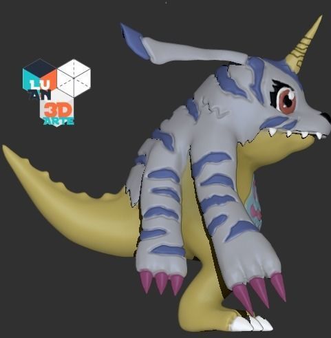 Digimon Gabumon 3D 3D model 3D printable | CGTrader