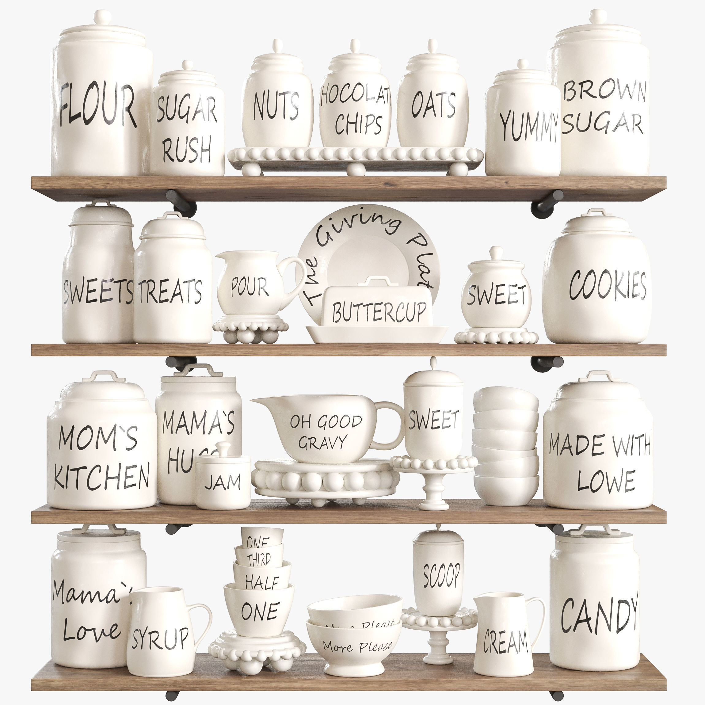 A set of classic cute service 3D model | CGTrader