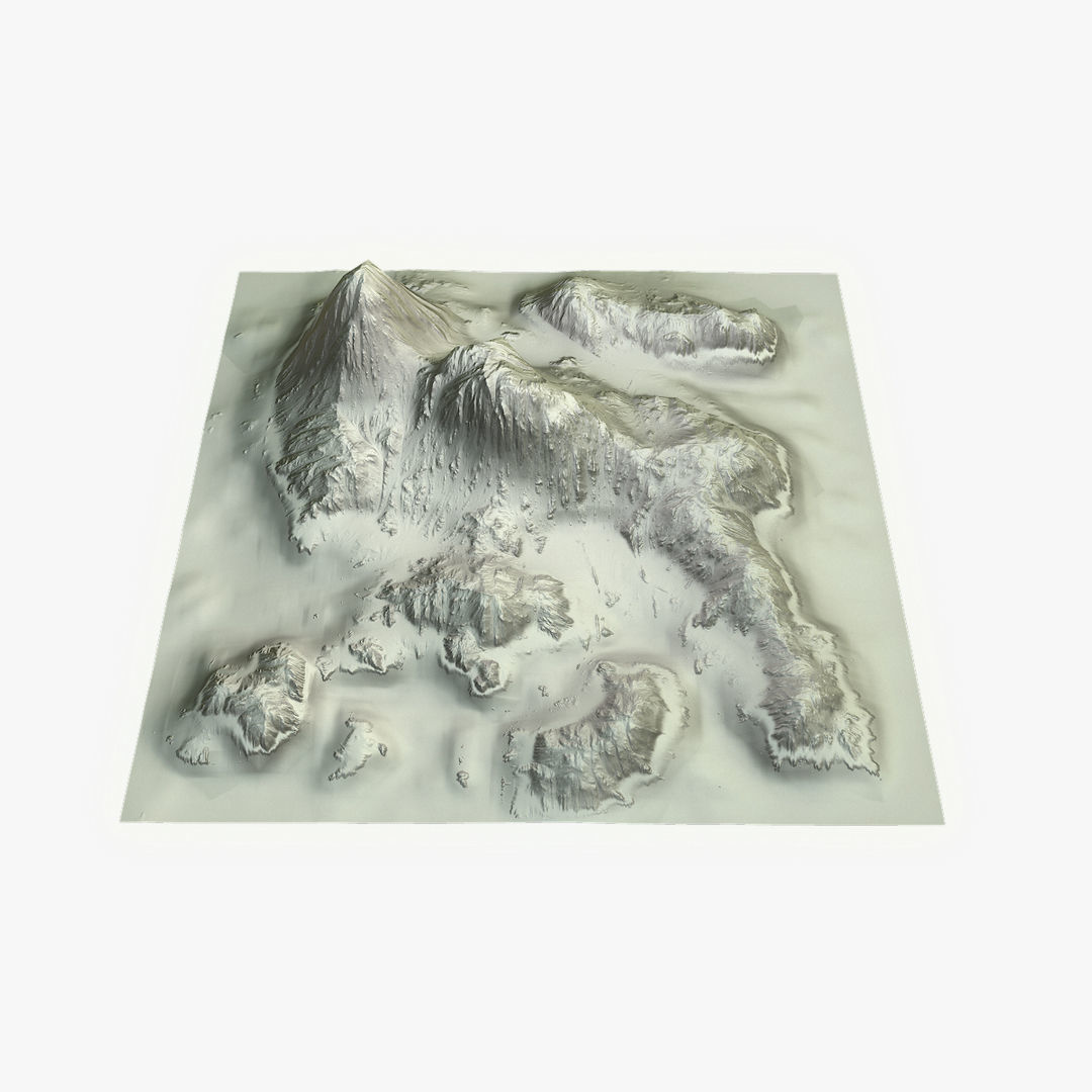 3D model Tropical Island Terrain 9 VR / AR / low-poly | CGTrader