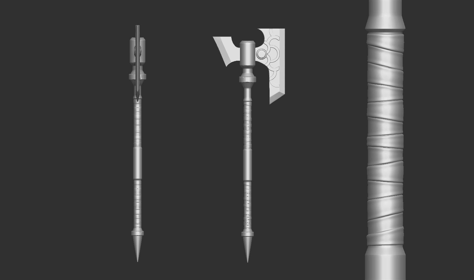 Battle Axe Printable 3D model 3D printable | CGTrader