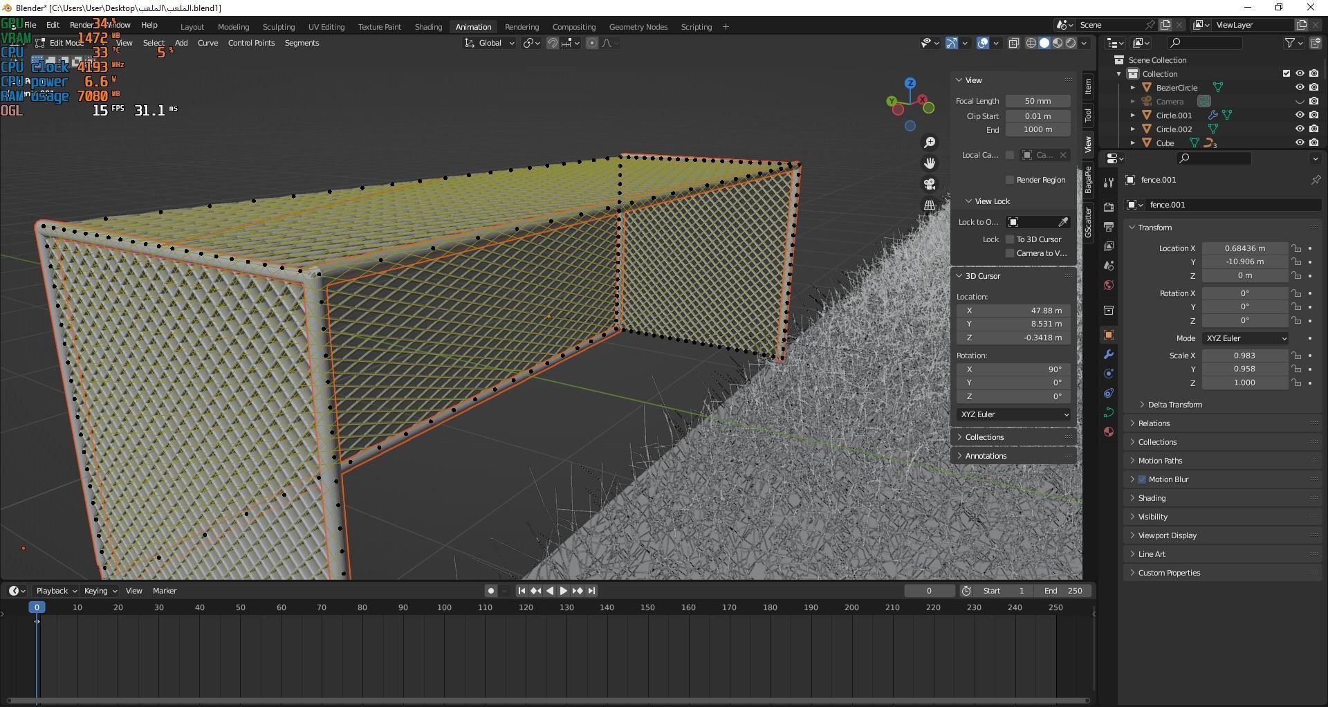 Realistic 3D Football Stadium Model with Ball and Flags for Sale 3D ...