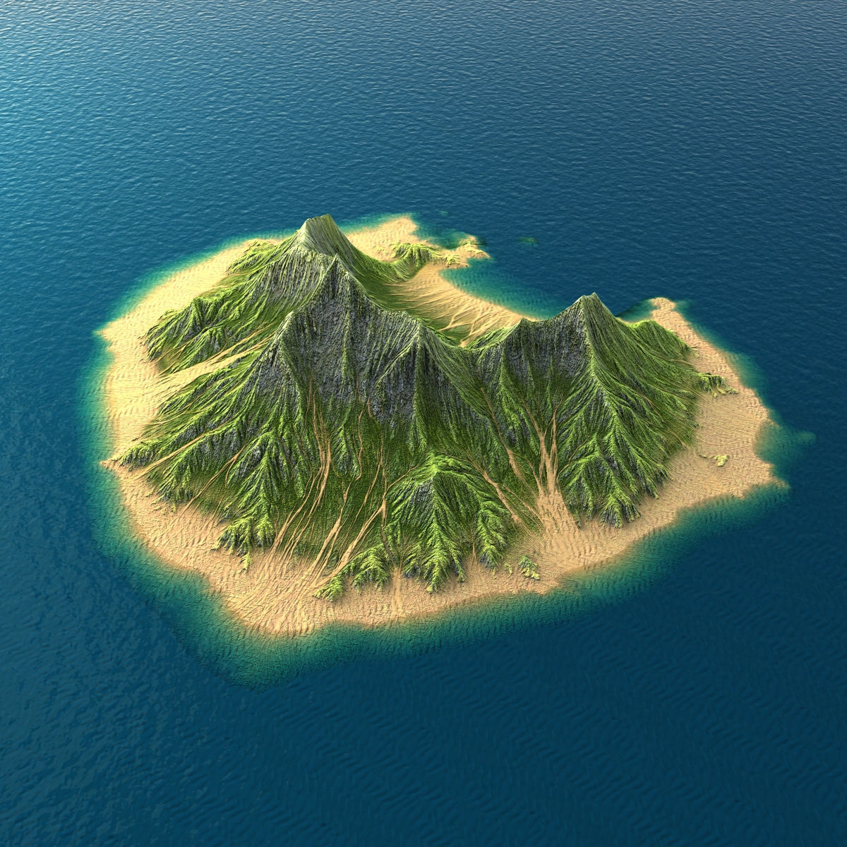 3D model Tropical Island Collection 1 VR / AR / low-poly | CGTrader